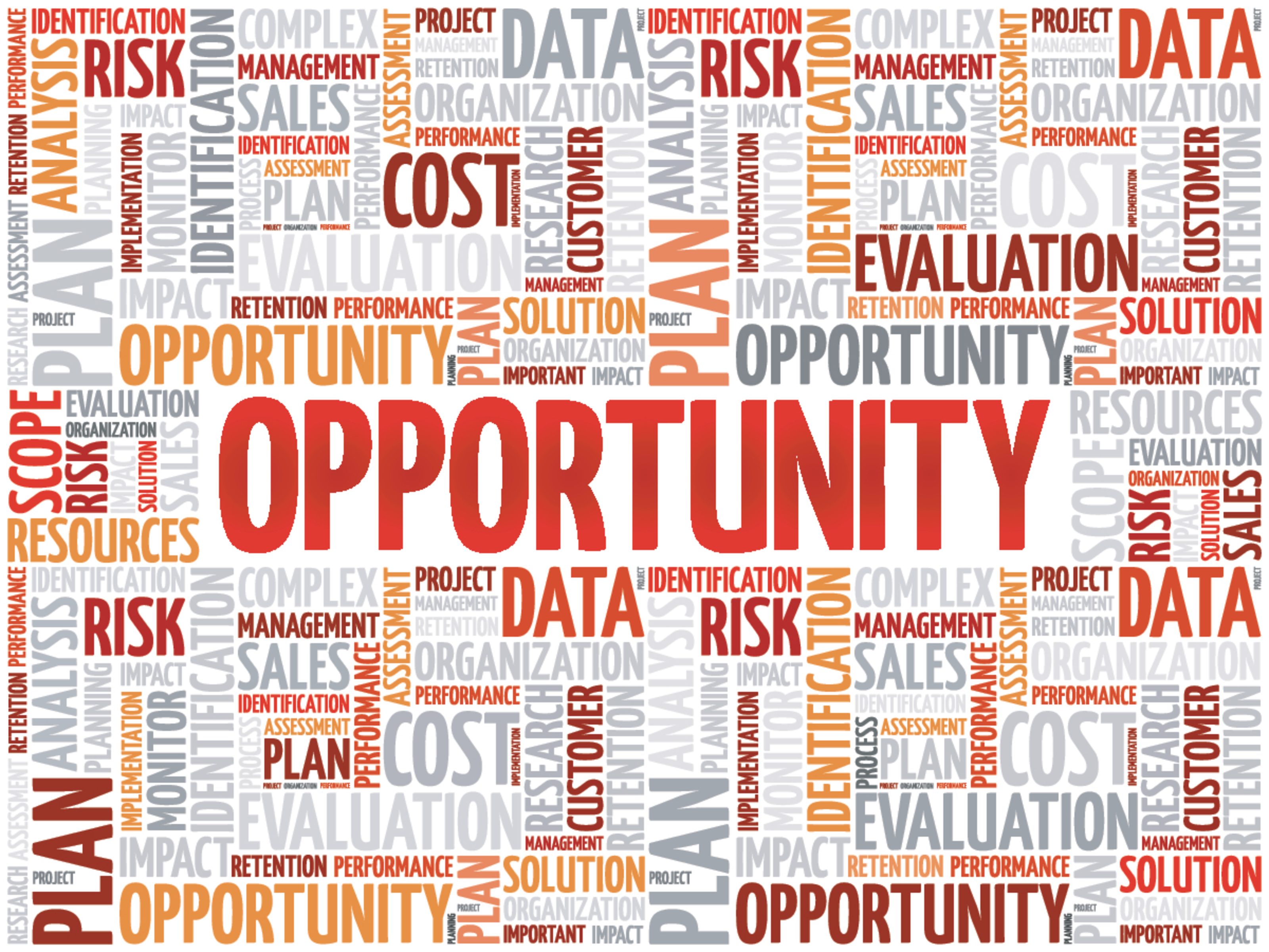 Opportunity and Success Word Cloud Mural - Murals Your Way