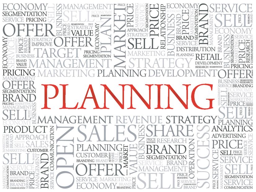 Business Planning Word Concept Mural - Murals Your Way