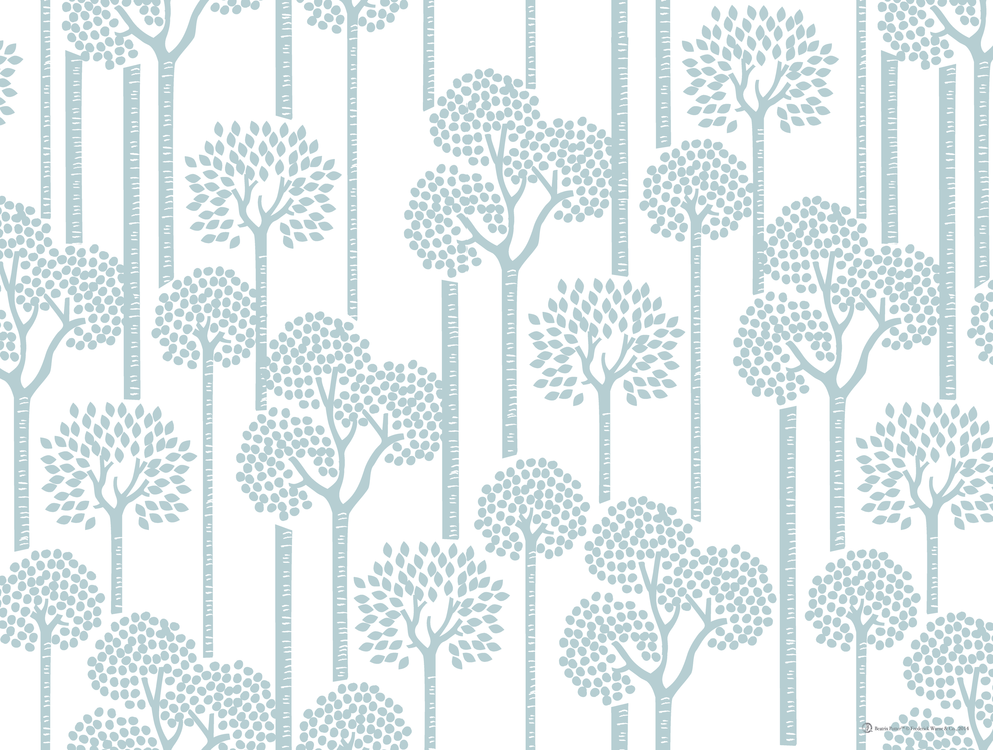 Teal Trees Mural - Murals Your Way