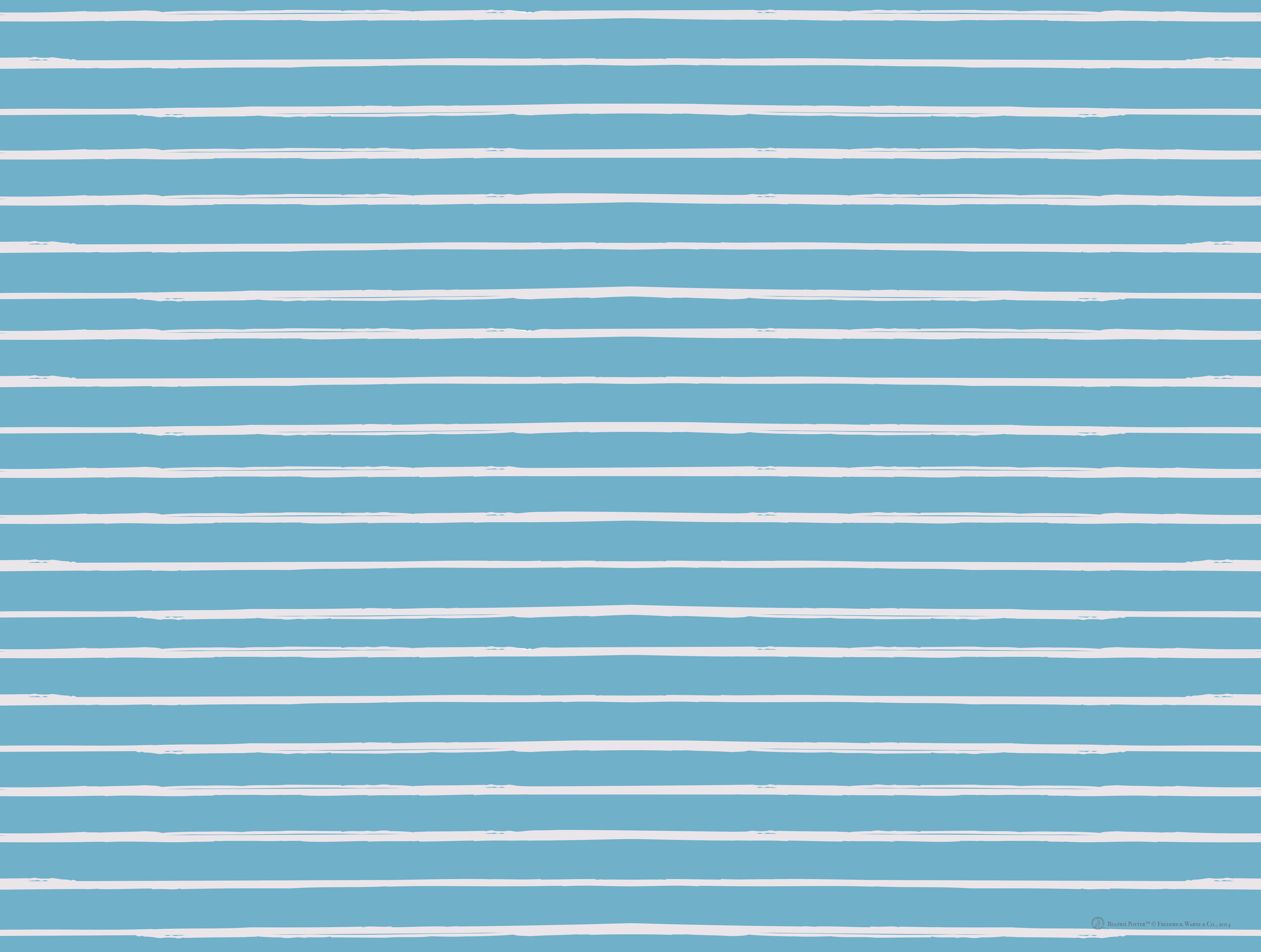 Peter Rabbit Blue Stripes Mural - Beatrix Potter - Murals Your Way