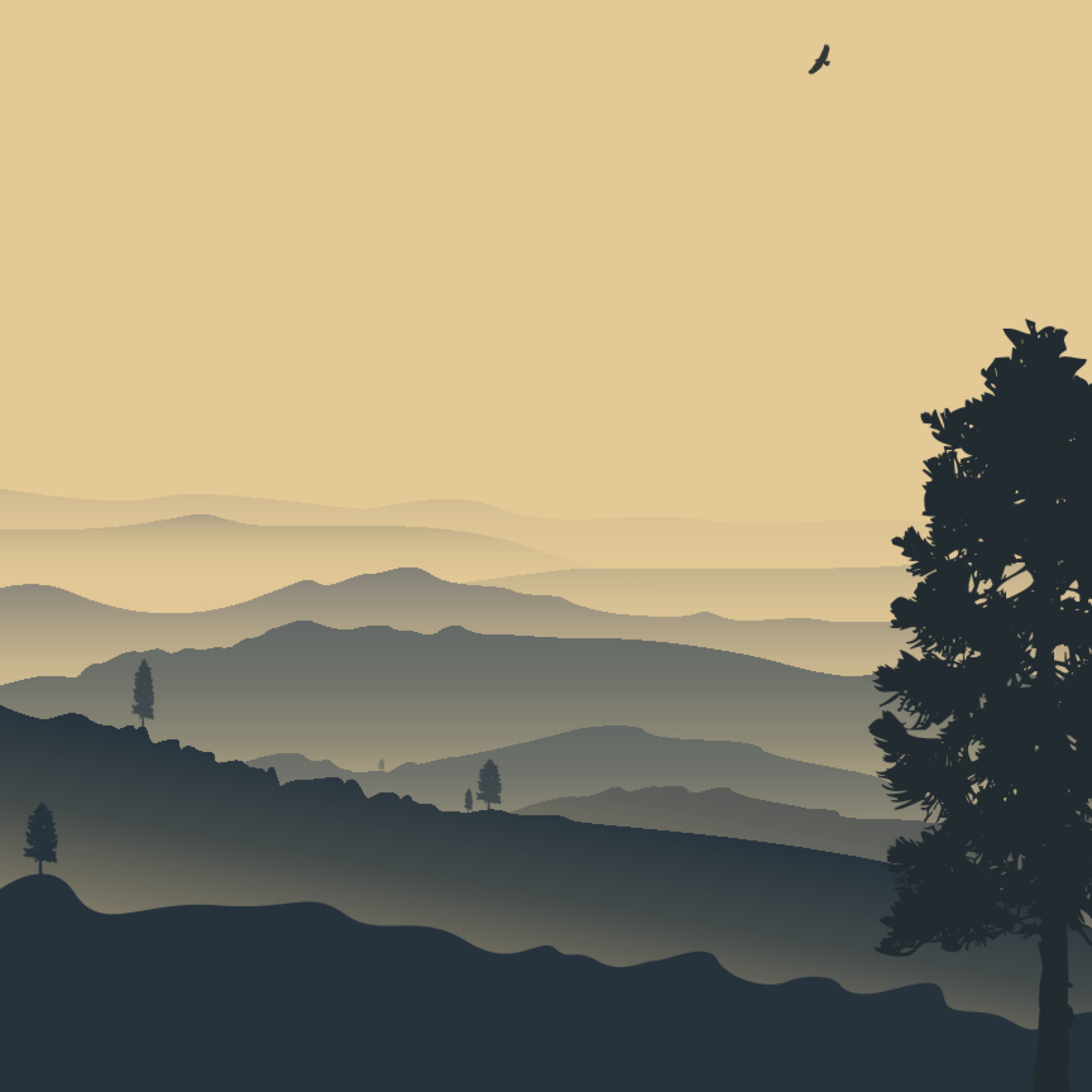 Peaceful Mountain View Mural By Andy K. - Murals Your Way