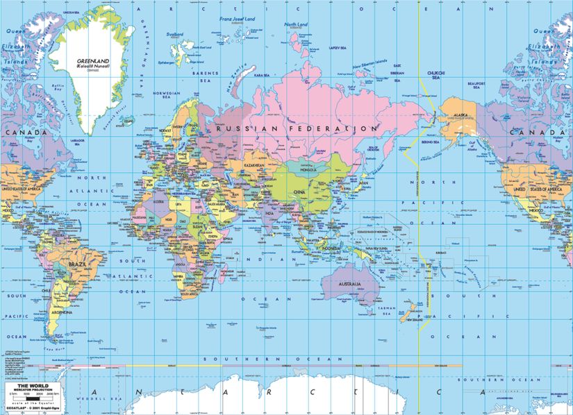 The World 6 Mural By EGI Maps - Murals Your Way