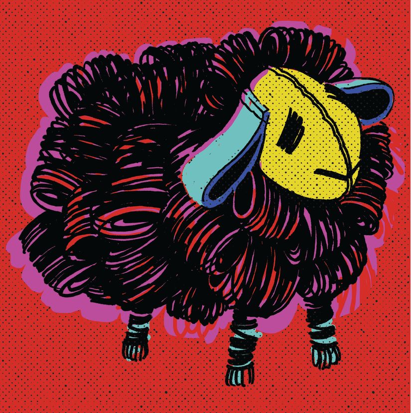 Red Sheep Wall Mural - Murals Your Way