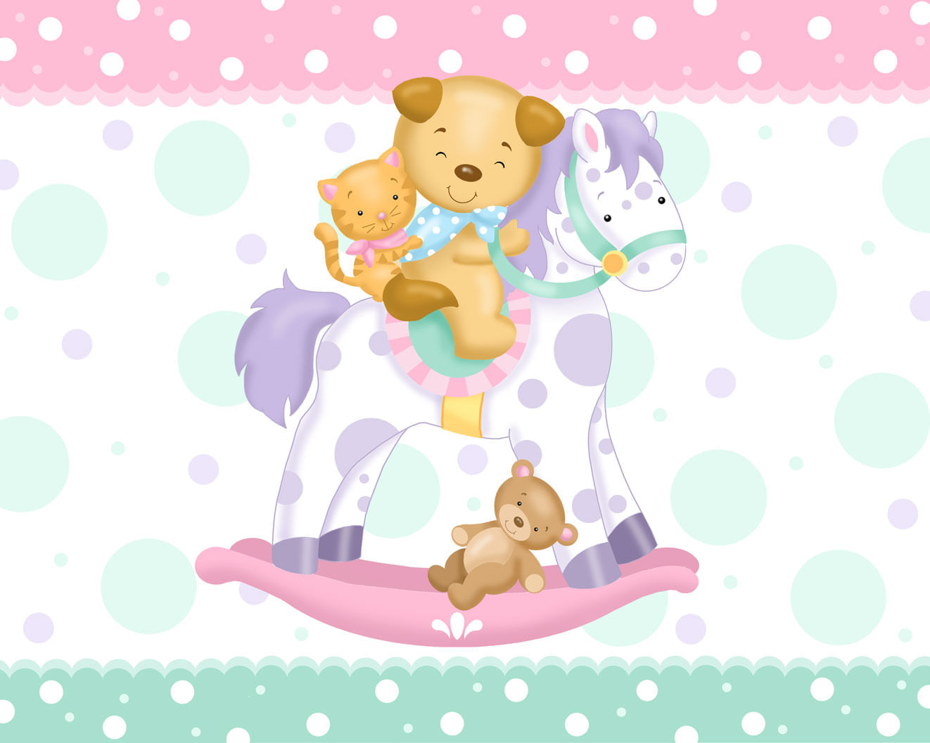 Rocking Horse Mural Wallpaper - Murals Your Way