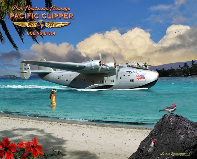 Pan Am Clipper Wall Mural - Murals Your Way