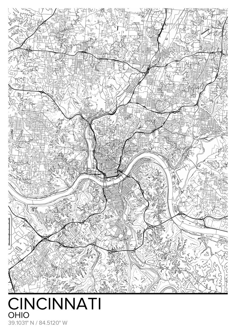 Cincinnati, Oh Map