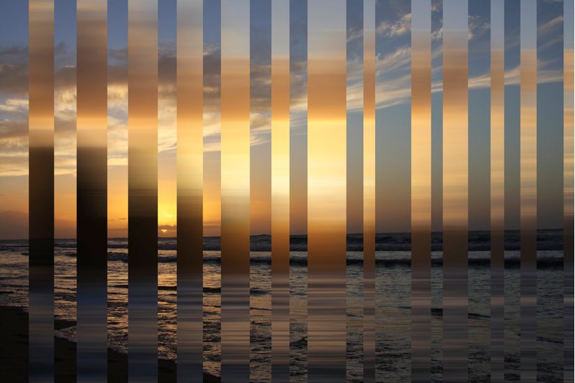 Sunset Stripes Mural By Matthew Lew - Murals Your Way