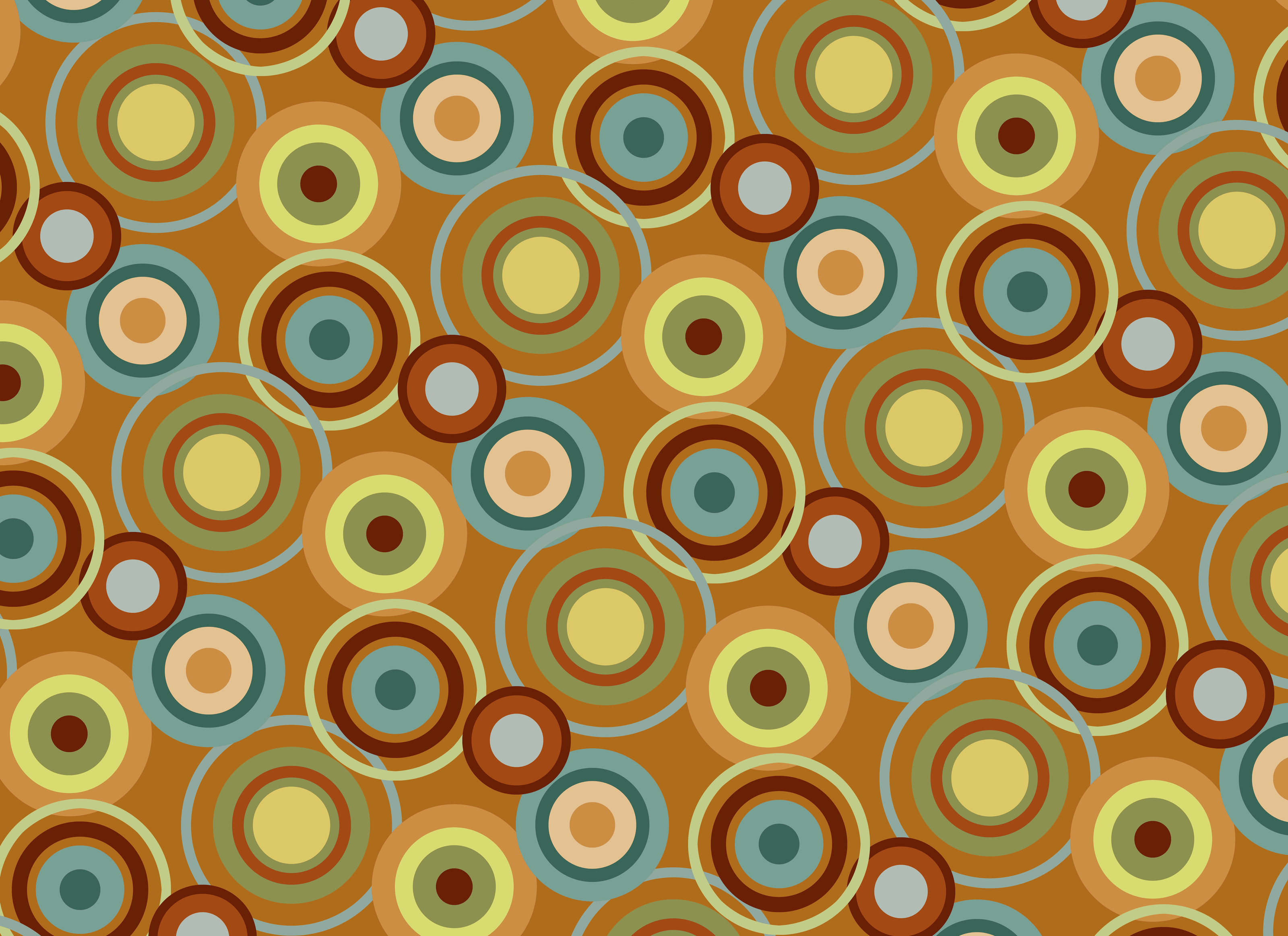 Mod Circles - Tan Mural - Murals Your Way