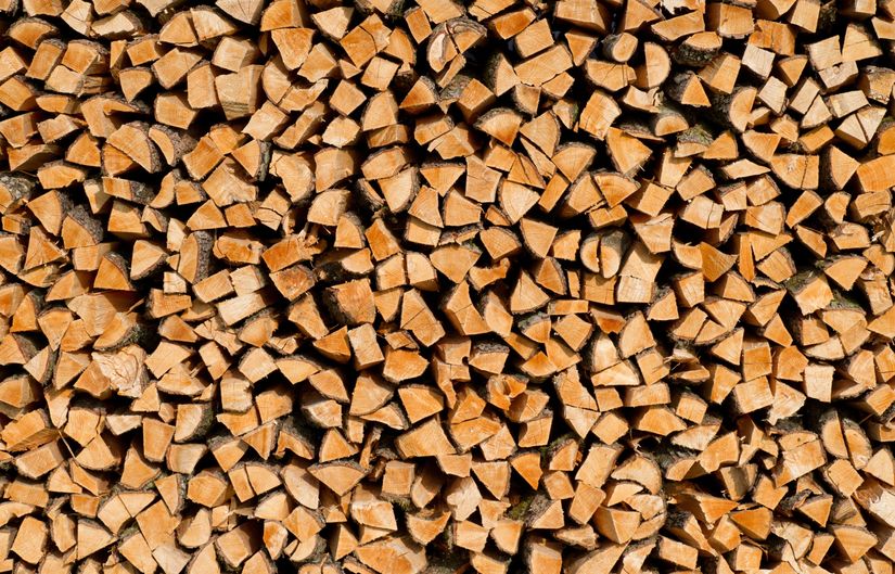 Wood Stack Mural - Murals Your Way