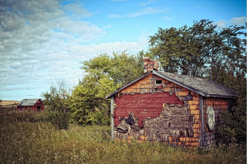 Old Weathered Homestead Wall Mural - Murals Your Way