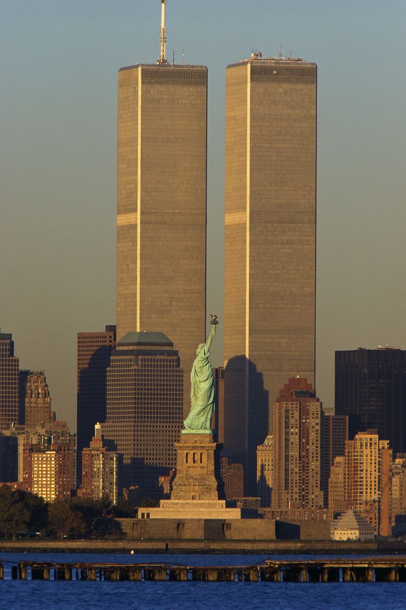 World Trade Towers At Sunset Wall Mural - Murals Your Way