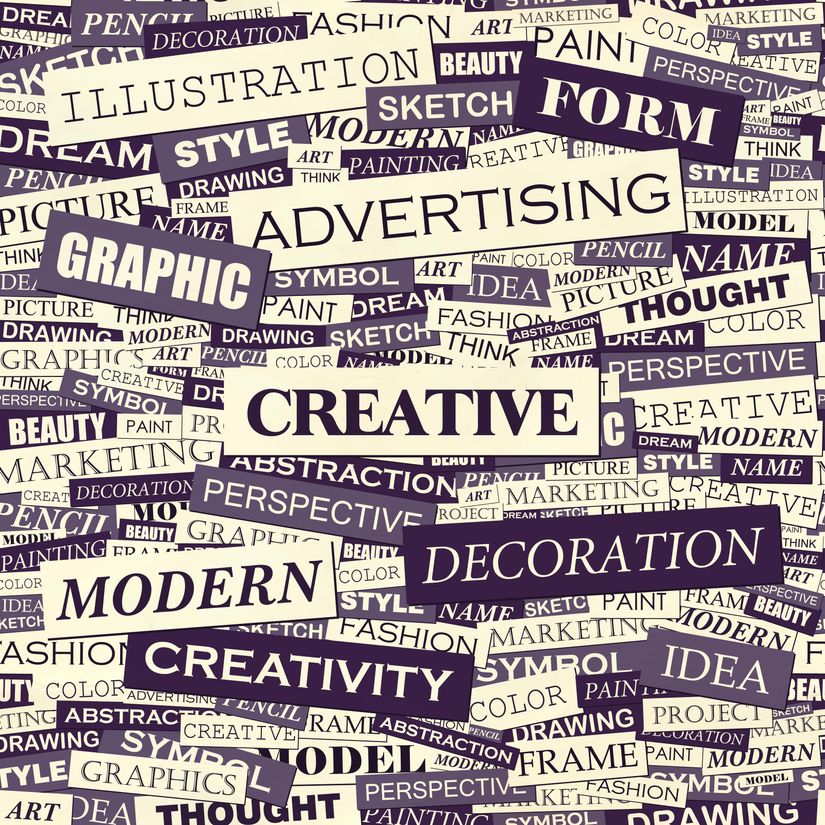 Creative Wordcloud Wall Mural - Murals Your Way