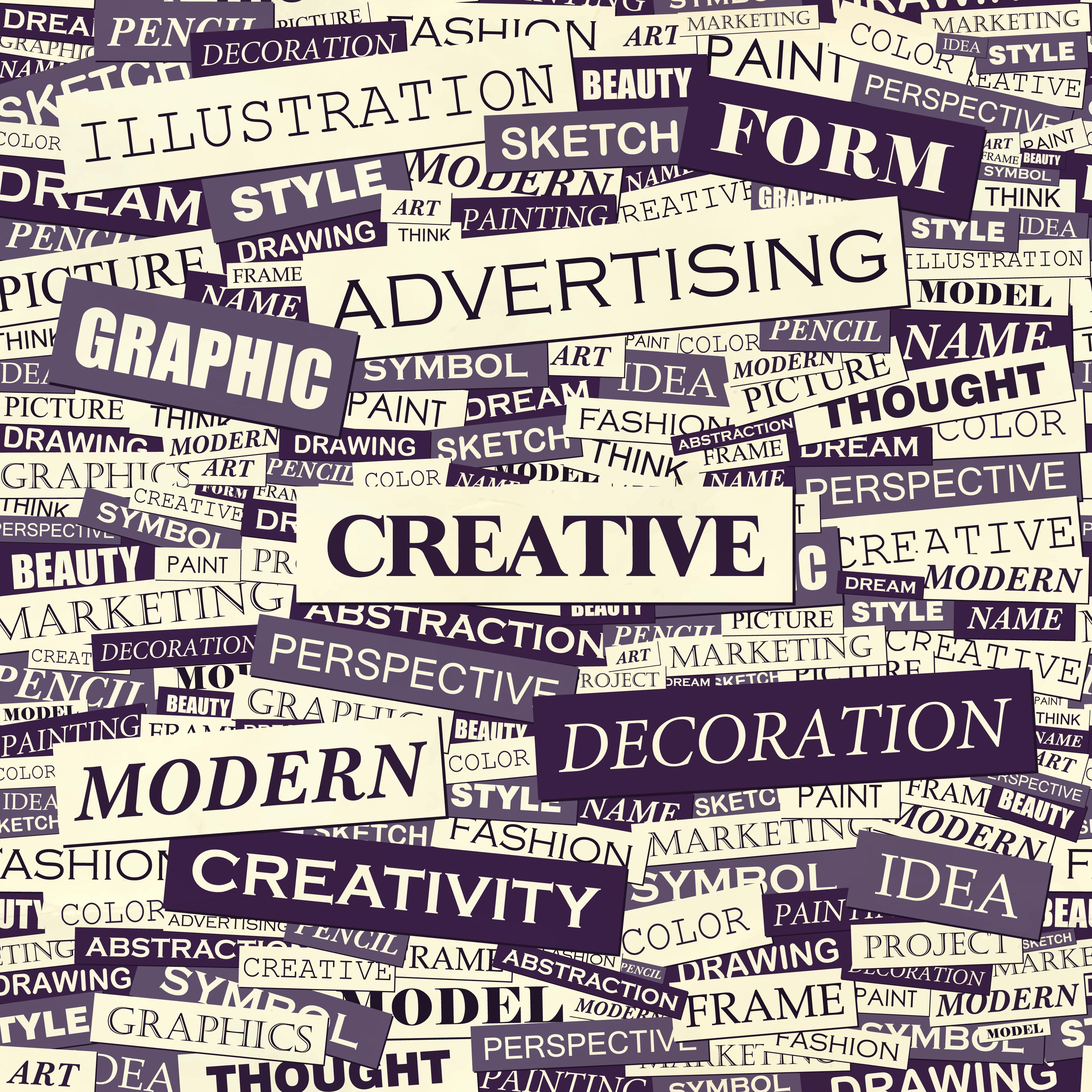 Creative Wordcloud Wall Mural - Murals Your Way