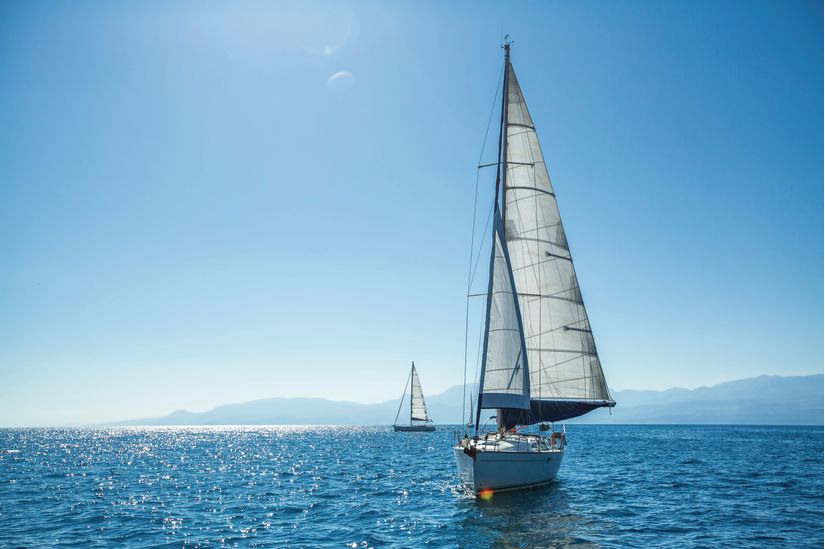 Boat Sailing Wall Mural - Murals Your Way