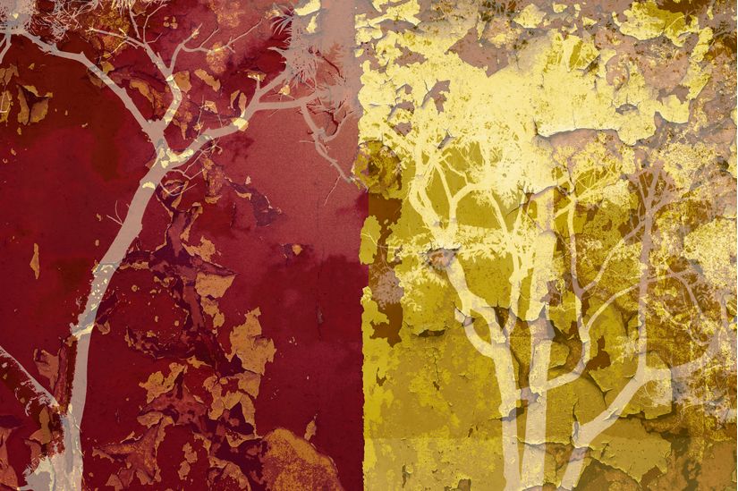 Urban Tree-Red Mural - Matthew Lew - Murals Your Way