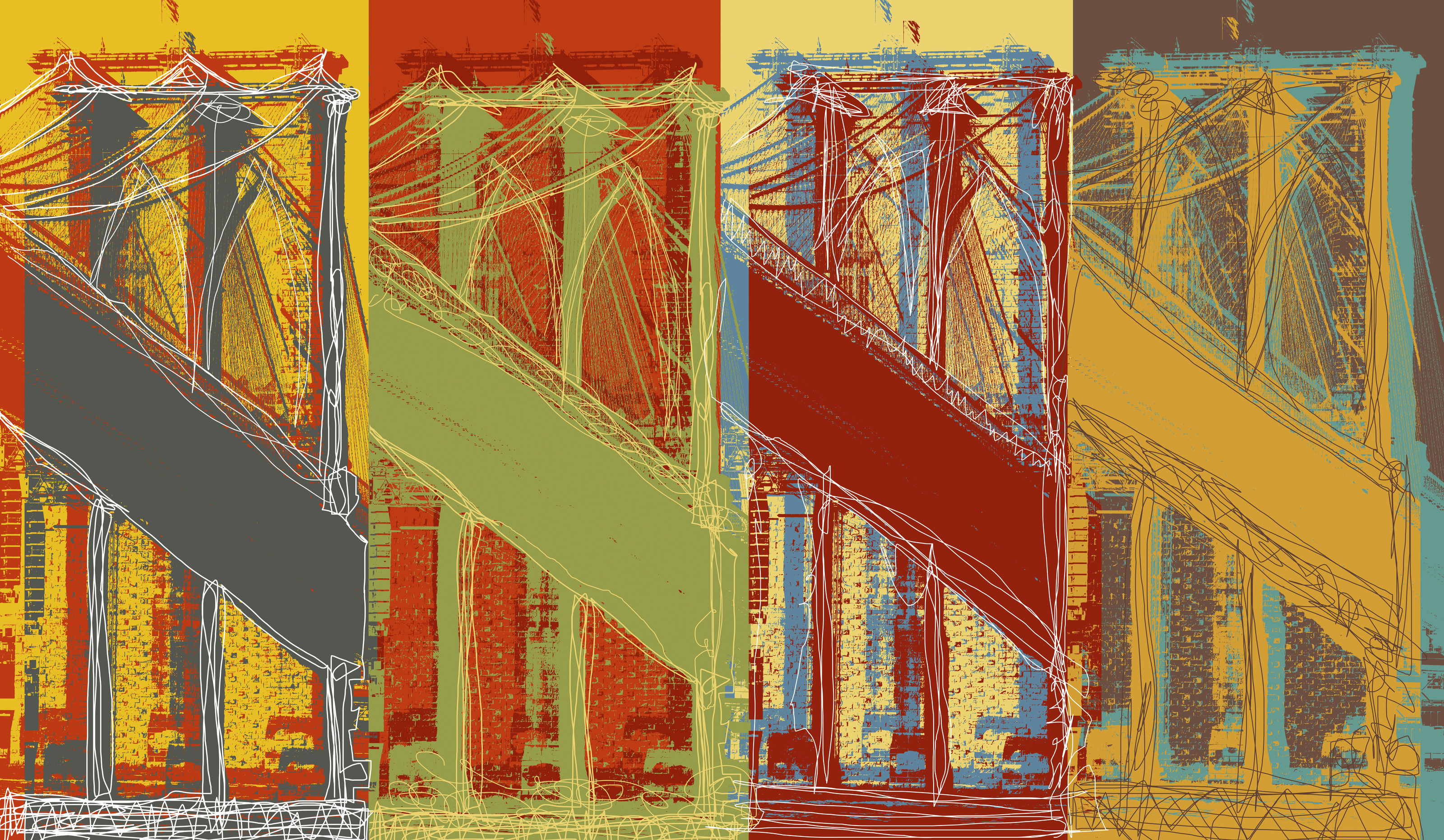 Brooklyn Bridge (Lew) Wall Mural - Murals Your Way