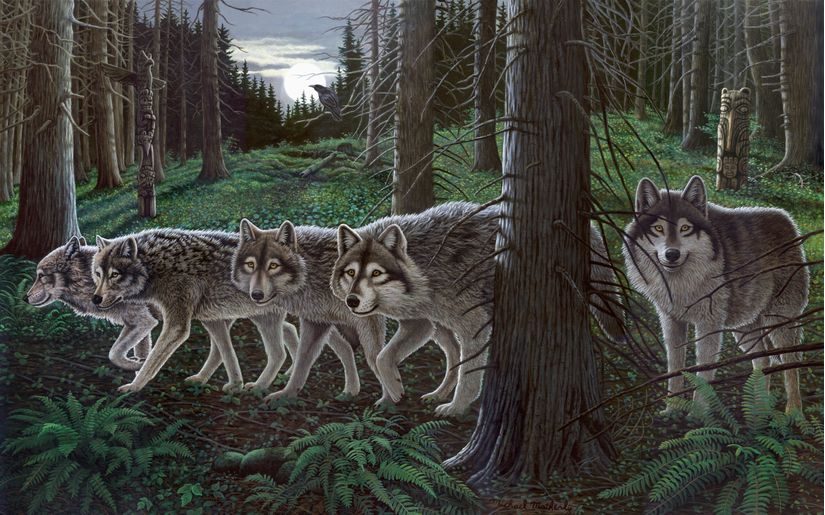 Beneath The Raven Moon Mural - Michael Matherly - Murals Your Way