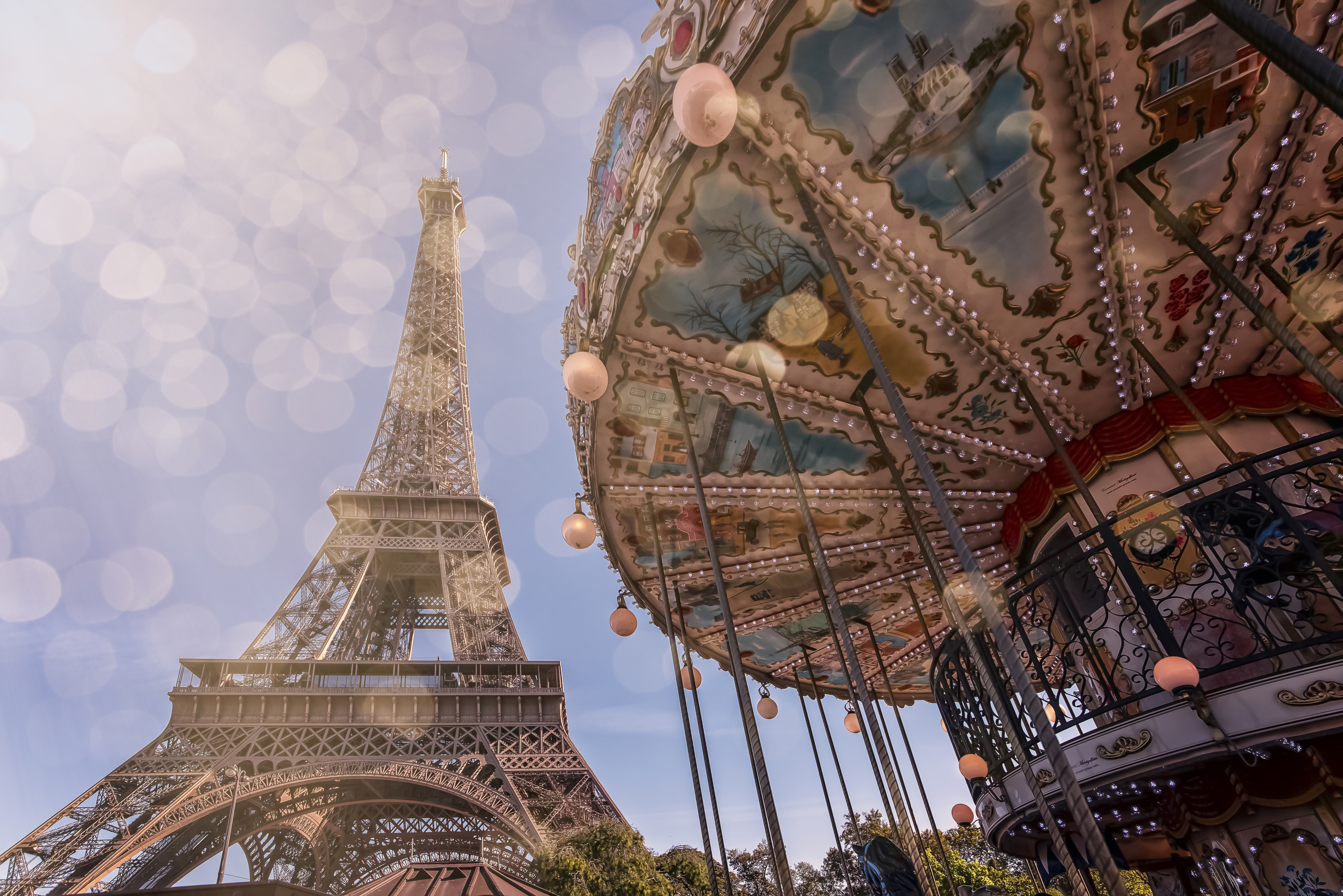 Carousel In Paris Wall Mural - Murals Your Way