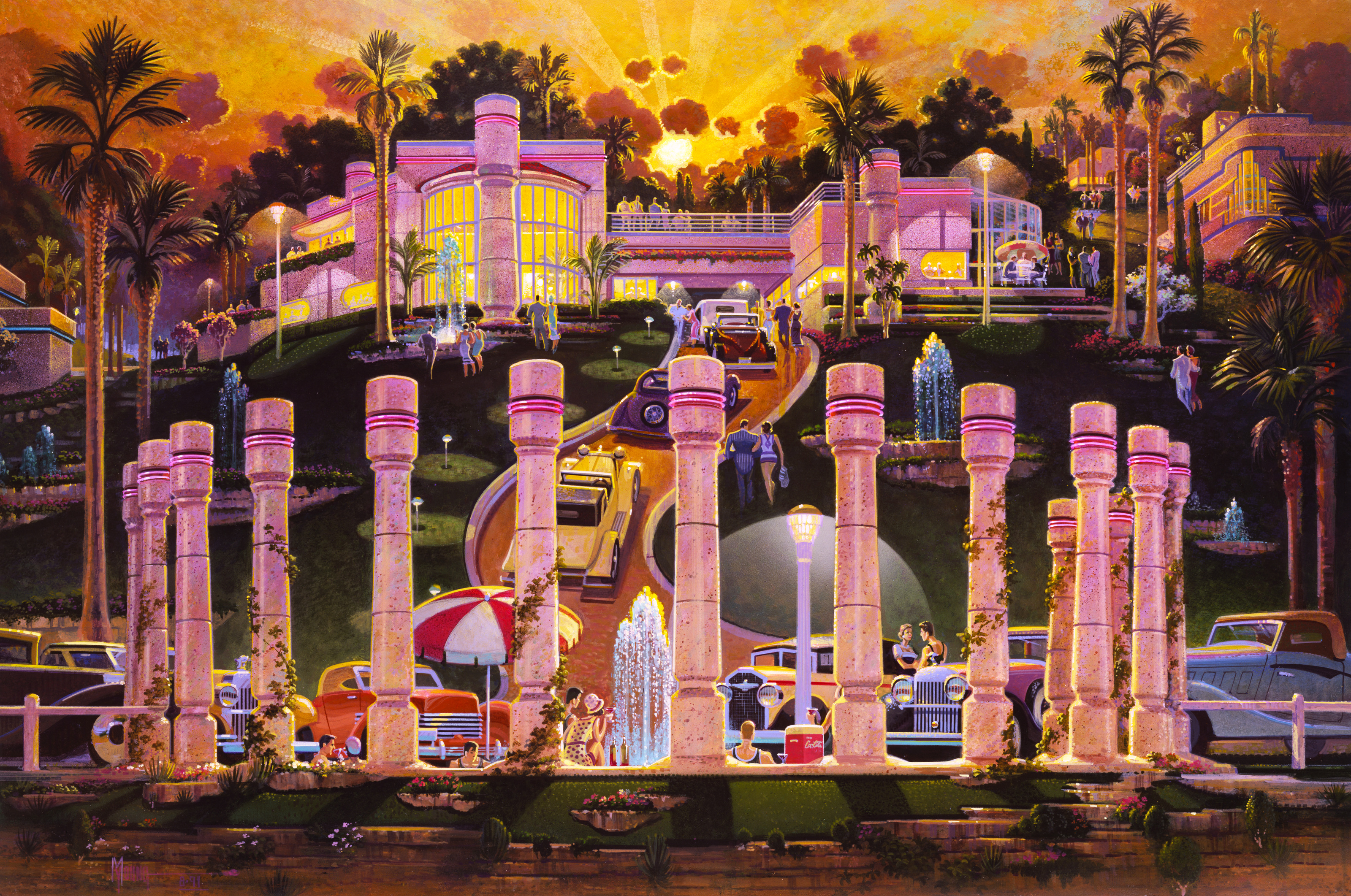 Sunset Splash Mural - Murals Your Way