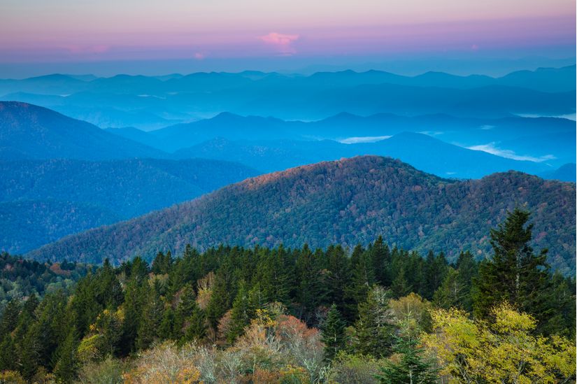 Blue Ridge Parkway North Carolina - Cowee Morning Wallpaper Mural ...