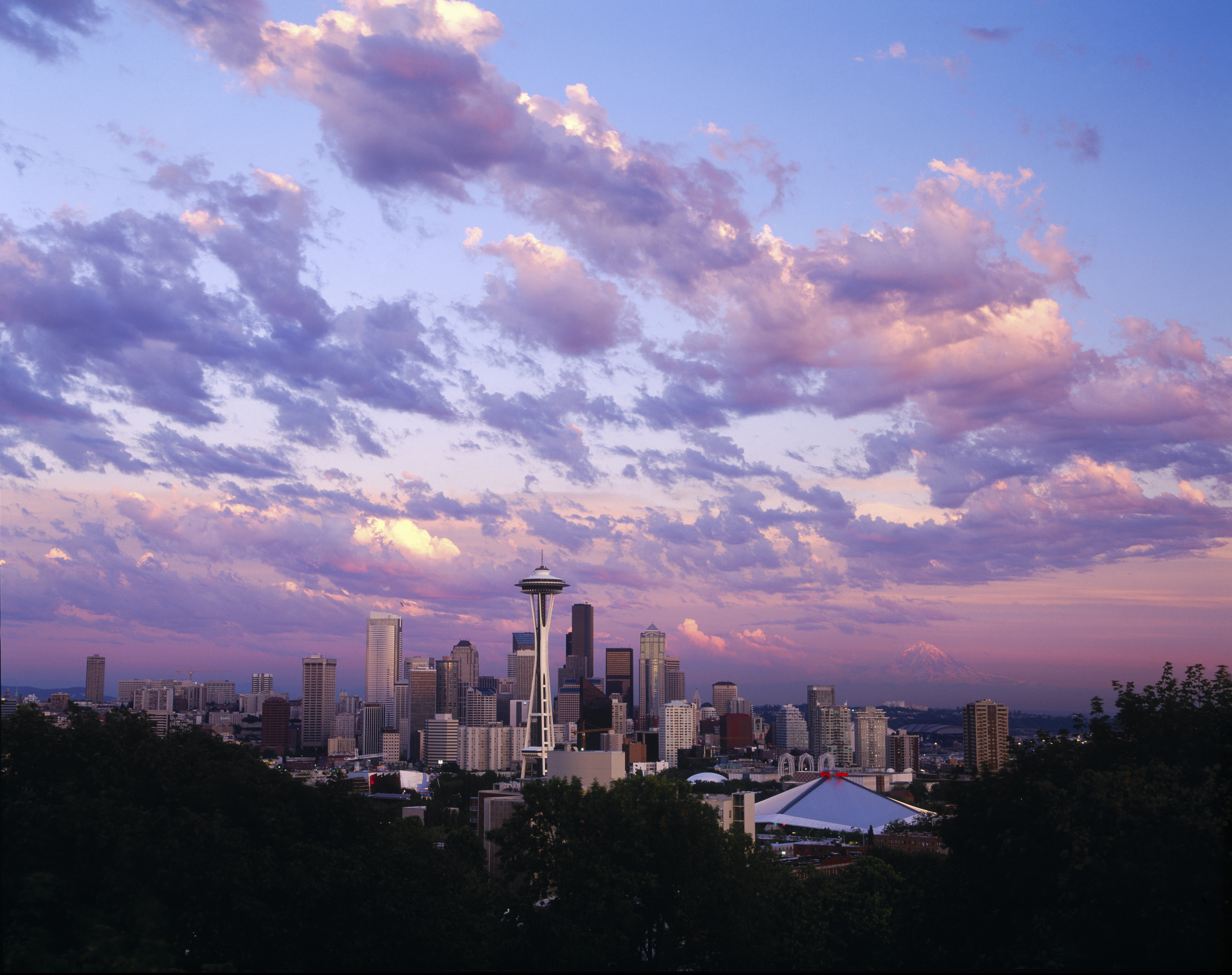 Clouds Over Seattle Mural - Murals Your Way