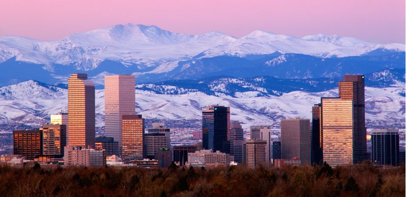 Denver Skyline Mural Wallpaper - Murals Your Way