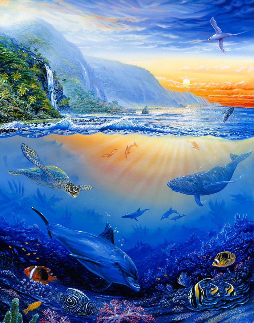 Hana Sunset Mural - Steve Sundram - Murals Your Way