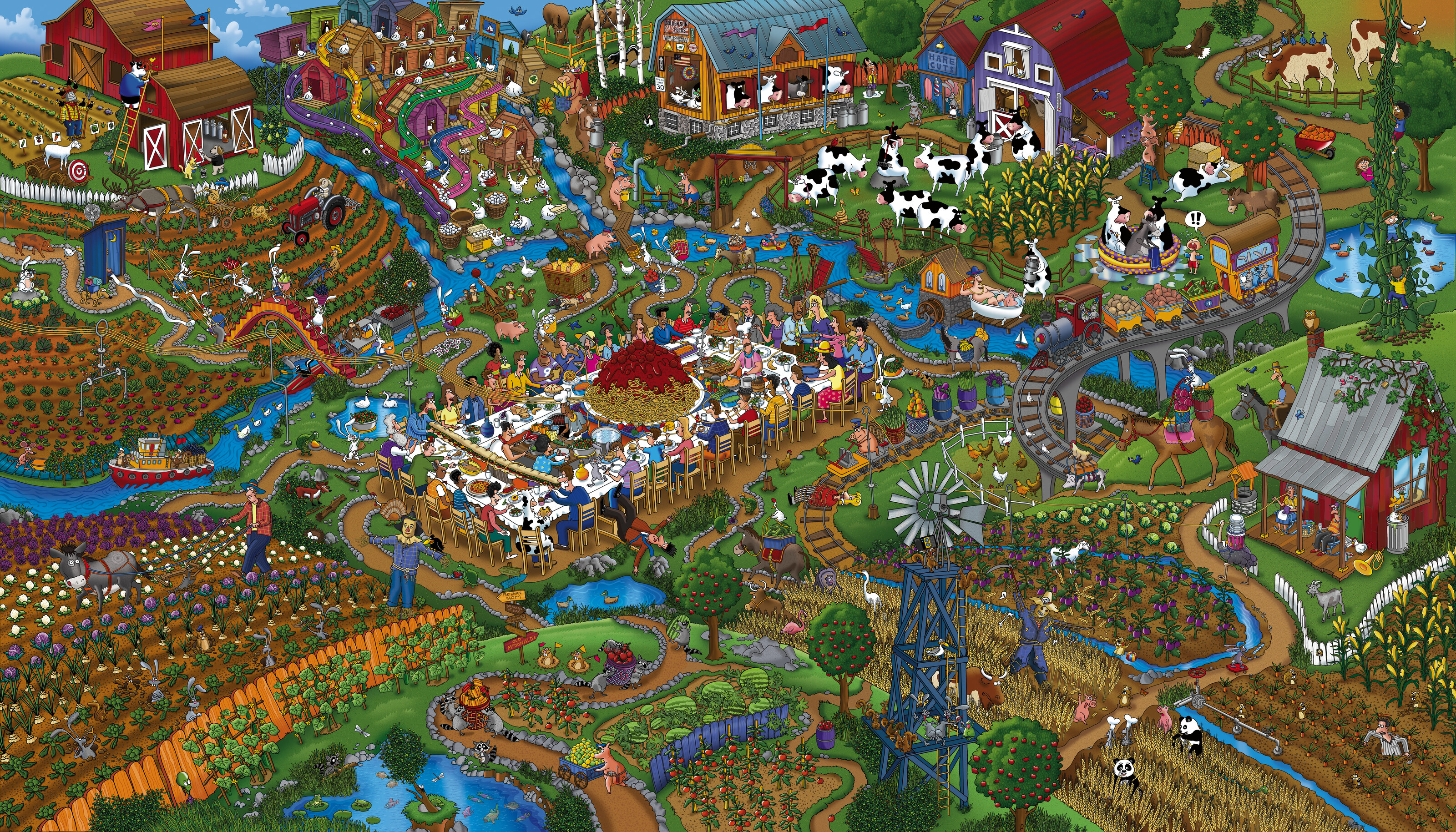 Seek and Find Farm Scenery Wall Mural - Murals Your Way