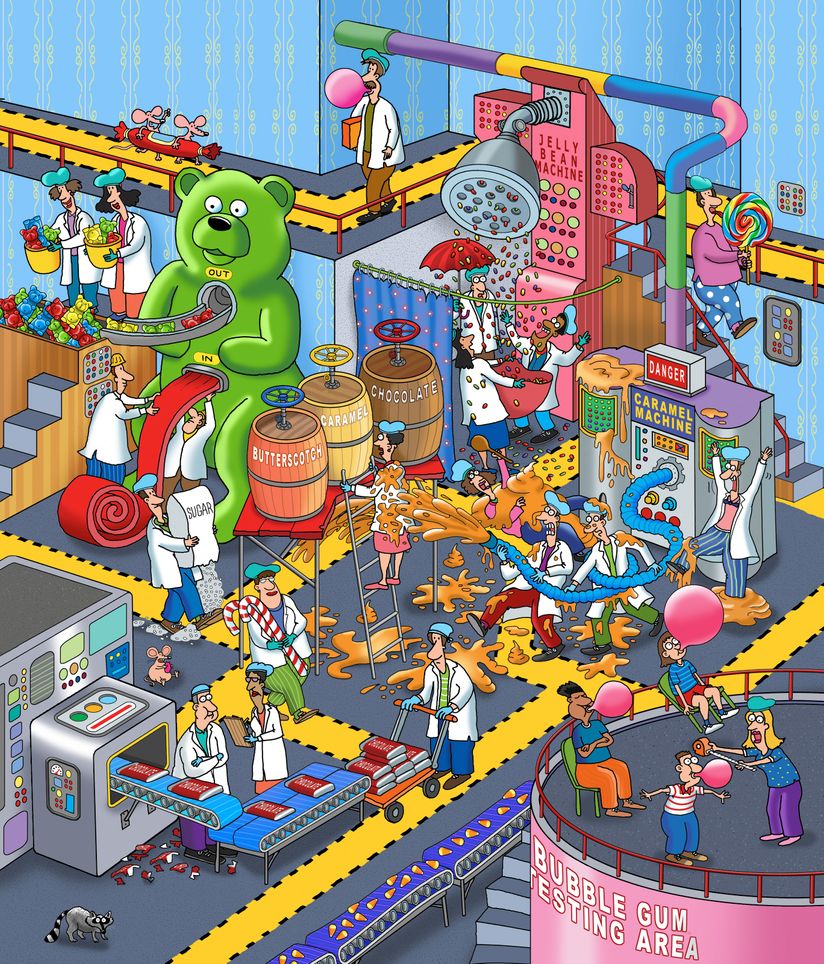 Candy Factory Mural - Murals Your Way