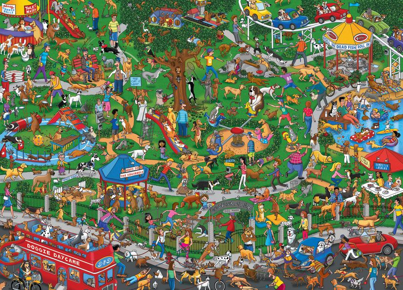 Dog Park Wall Mural - Murals Your Way