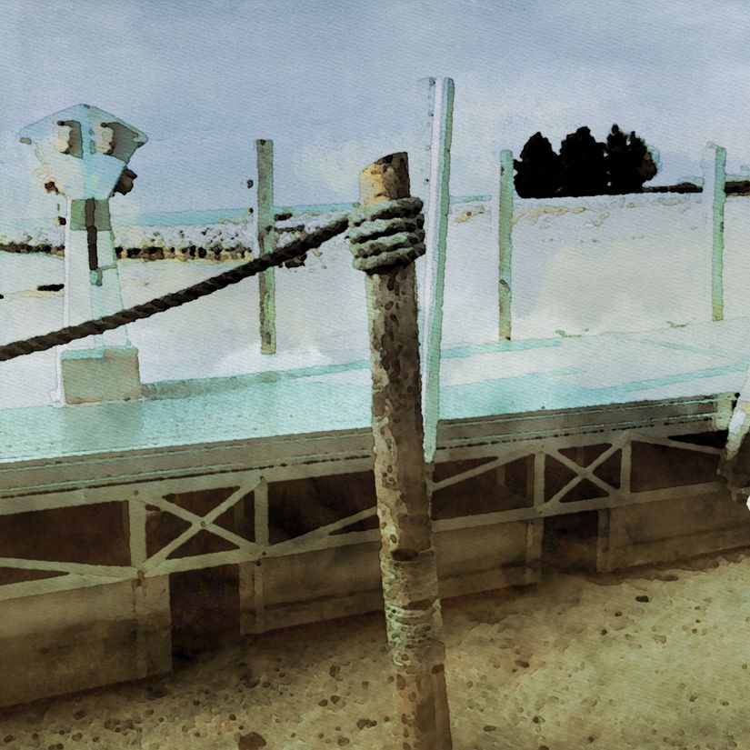 Beach Glass Docks, Lake Erie Mural by Theresa Grzecki - Murals Your Way