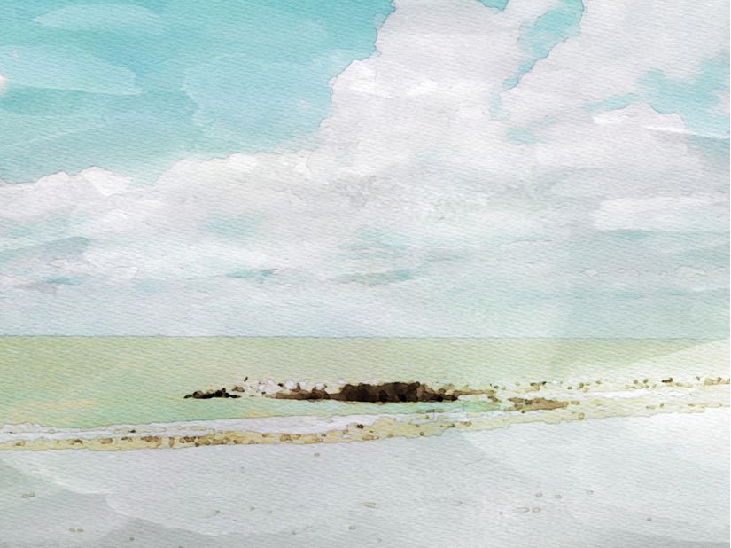 Beach Glass Sunny Shoreline Wall Mural By Theresa Grzecki - Murals Your Way