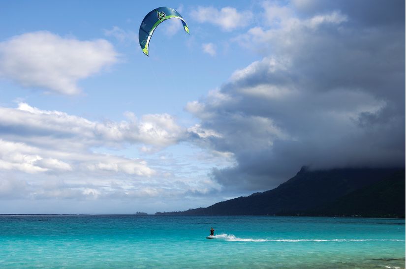 Kite Surf In French Polynesia 1 (Mckenna) Mural - Tim McKenna - Murals ...