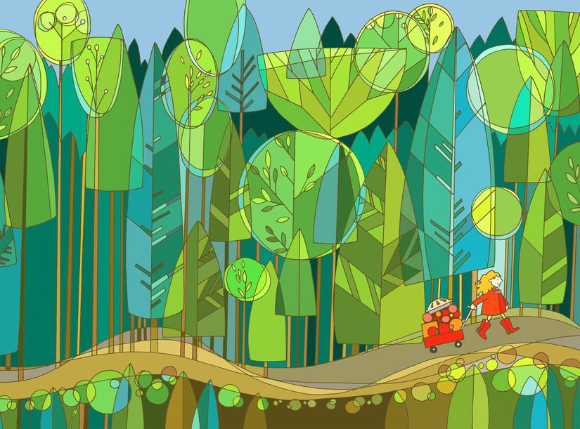 Ruby In Forest Mural - Robin Pickens - Murals Your Way