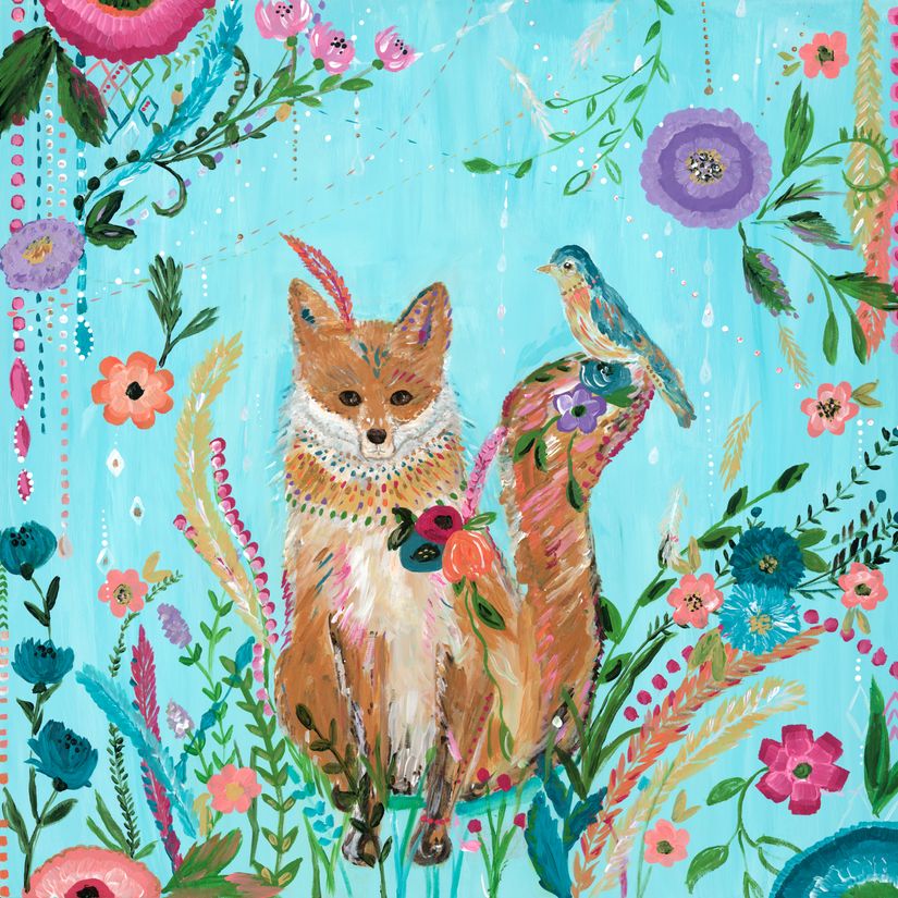 Fox In The Garden Mural - Murals Your Way