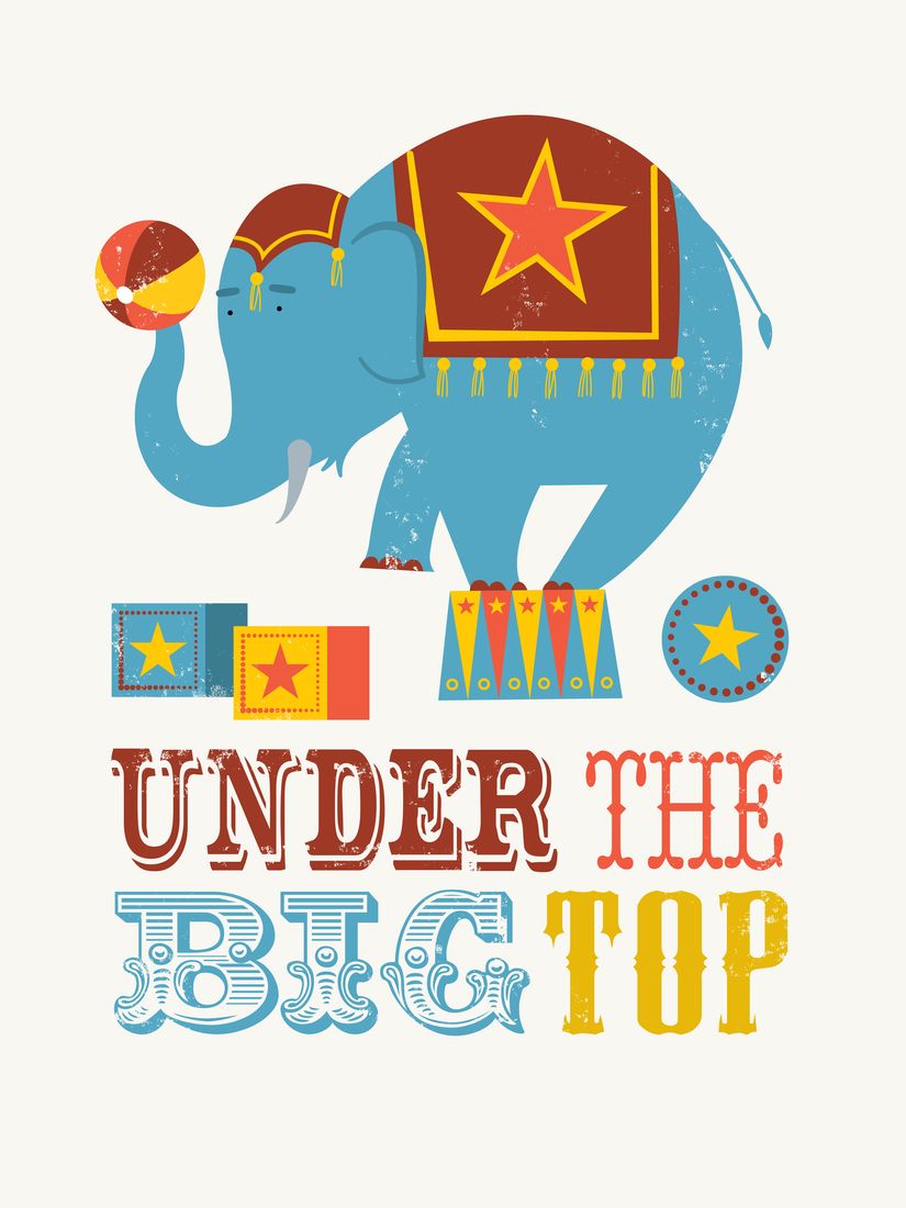 Circus Under The Big Top Wall Mural - Murals Your Way