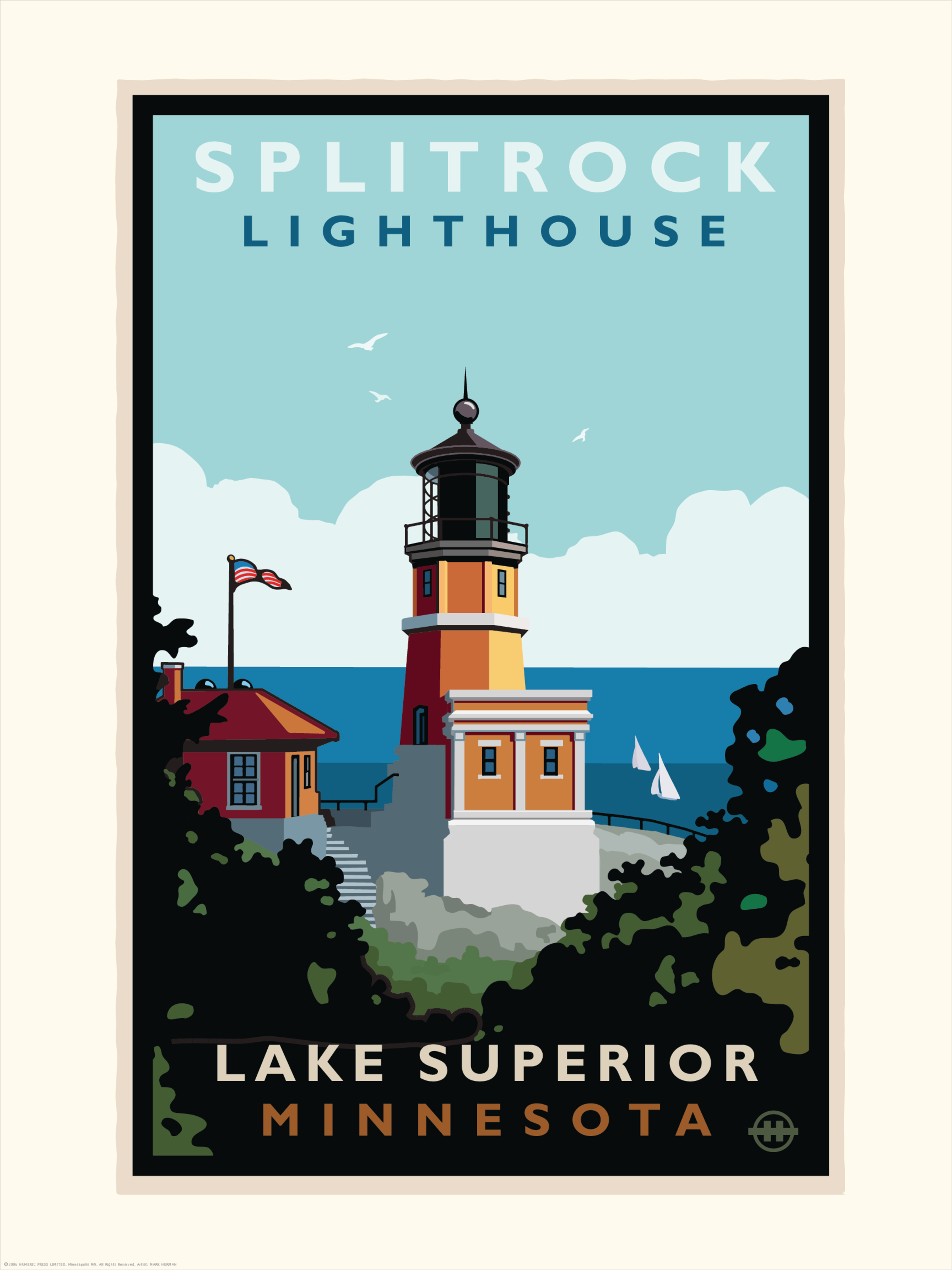 Split Rock Lighthouse Wallpaper Mural - Murals Your Way