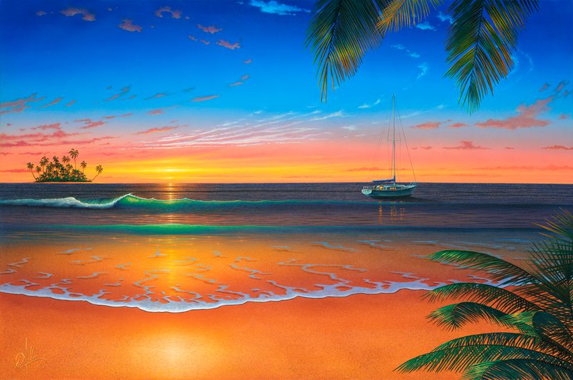 Island Romance Mural - David Miller - Murals Your Way