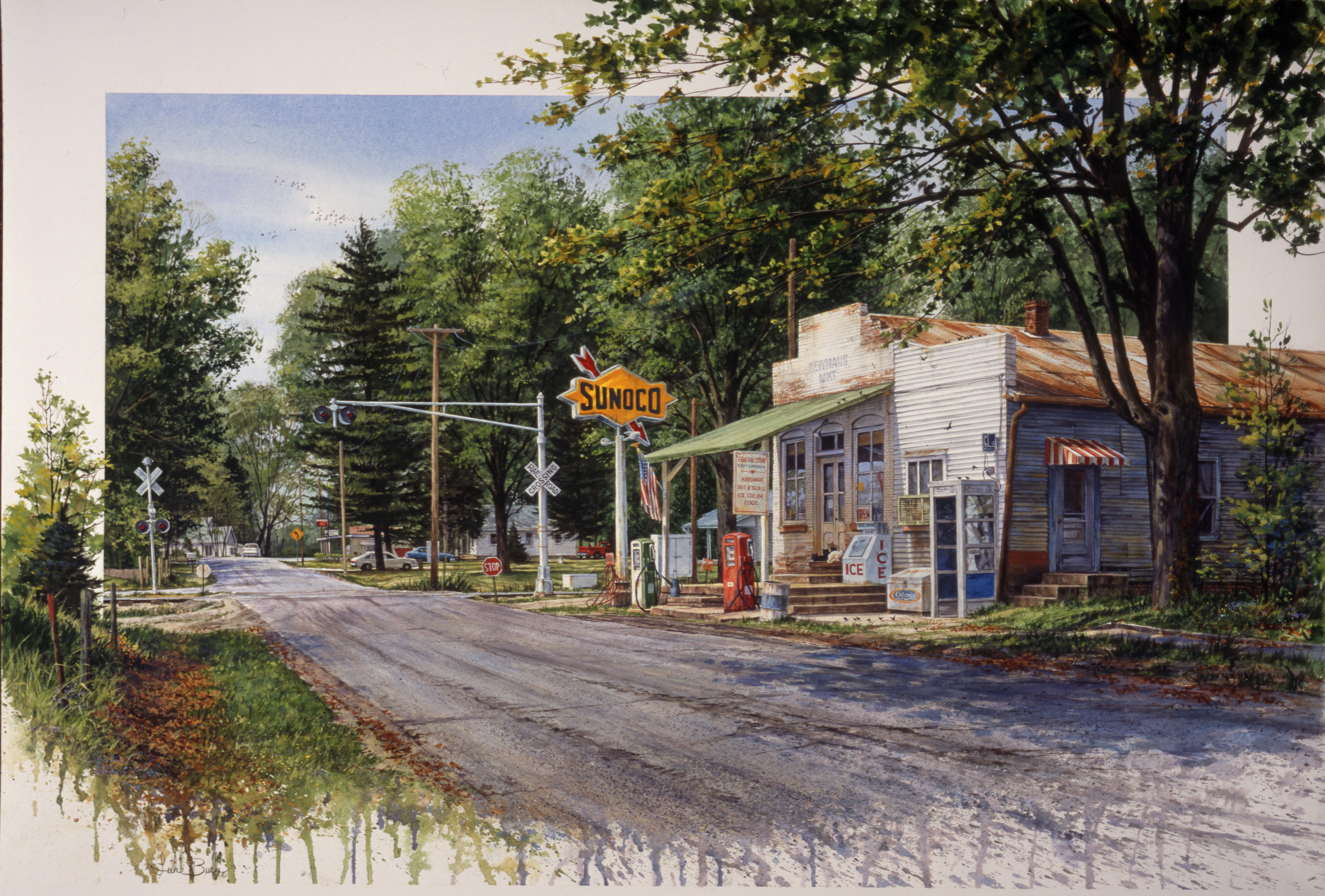 Another Blue Highway Pitstop Wall Mural - Murals Your Way