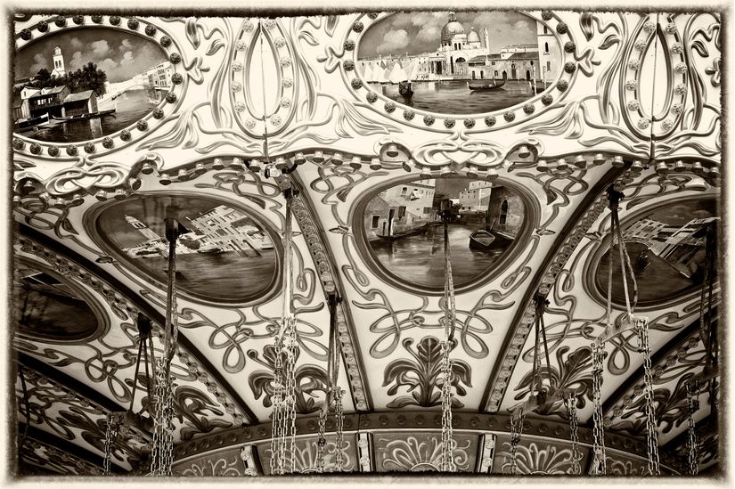 Boardwalk Carousel Mural - Doug Nelson - Murals Your Way