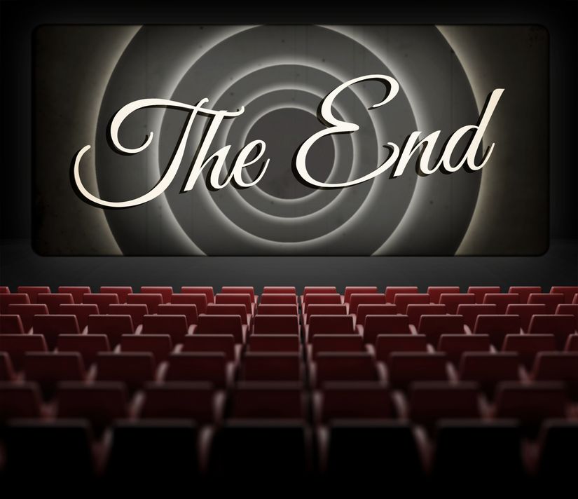 Retro Movie Ending Screen Wall Mural - Murals Your Way