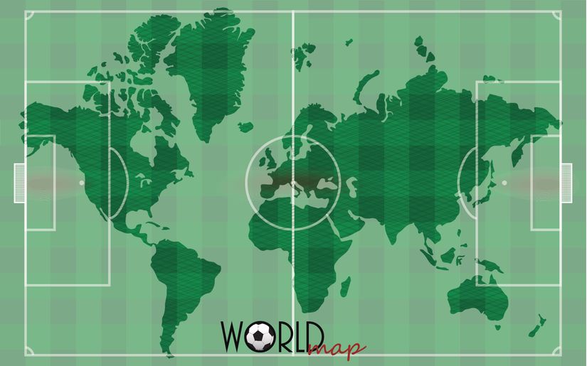 Soccer World Map Wall Mural - Murals Your Way