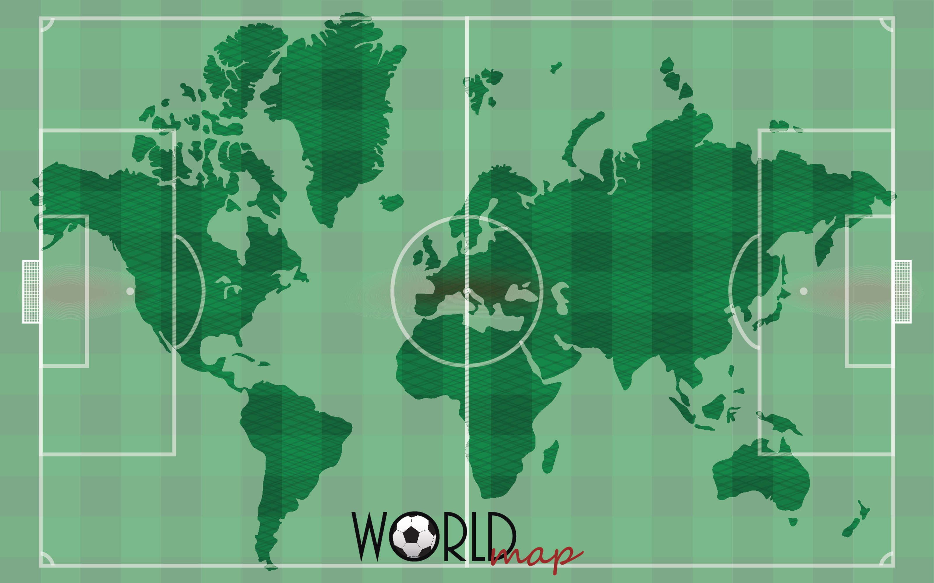 Soccer World Map Wall Mural - Murals Your Way