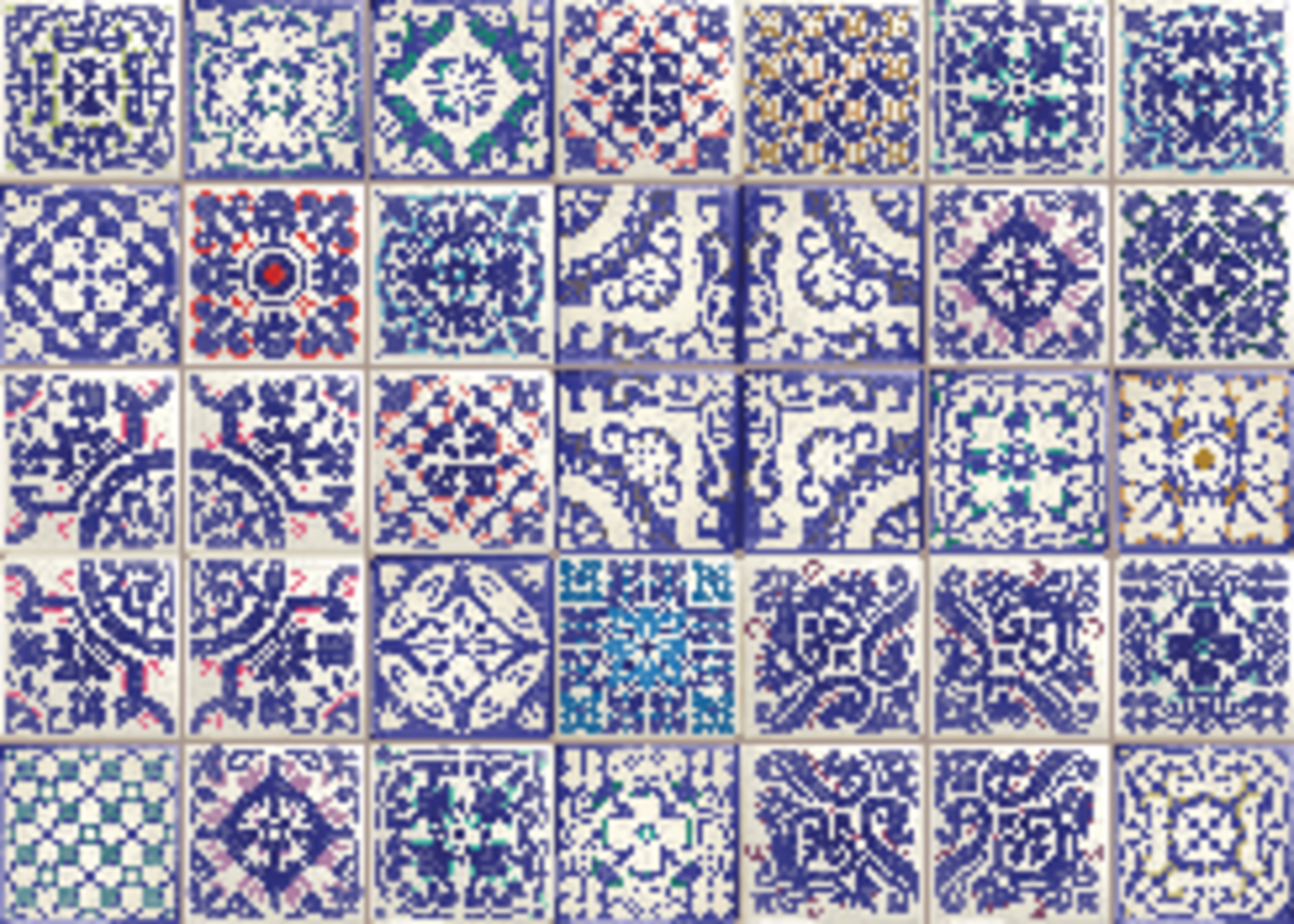 Patchwork Moroccan Tile Pattern Wallpaper - Murals Your Way