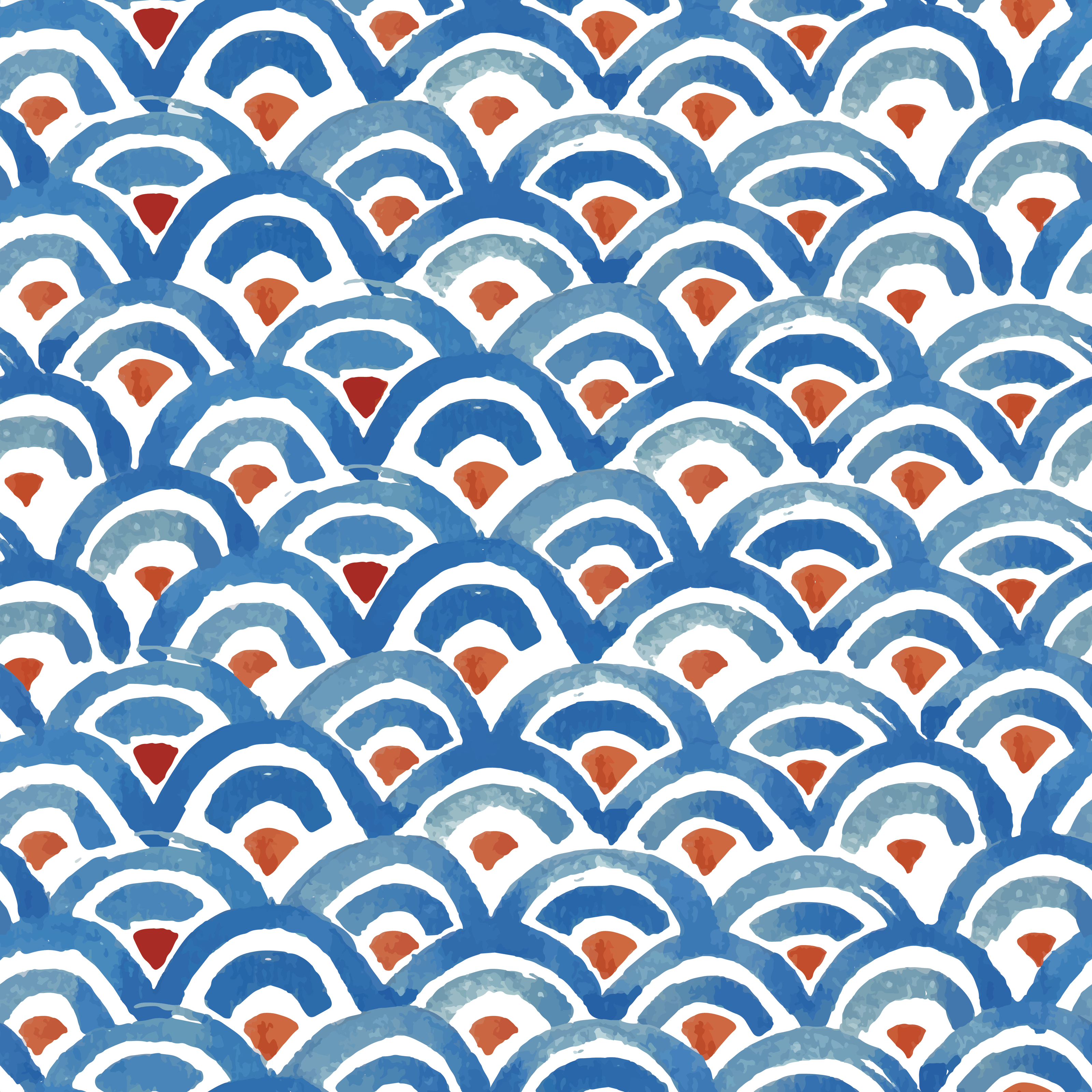 Fish Scale Pattern Wallpaper