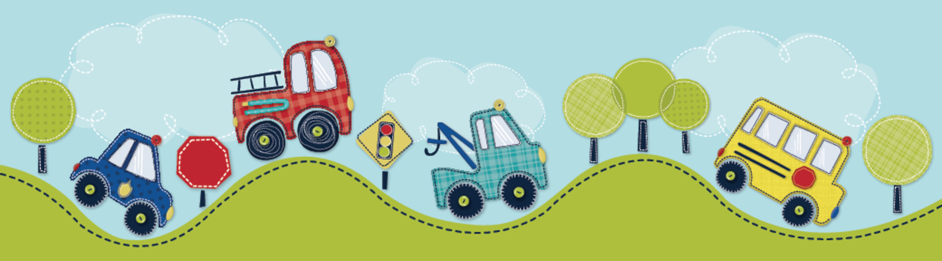 Bumper-2-Bumper Bumpy Road Mural - Heather Rosas - Murals Your Way