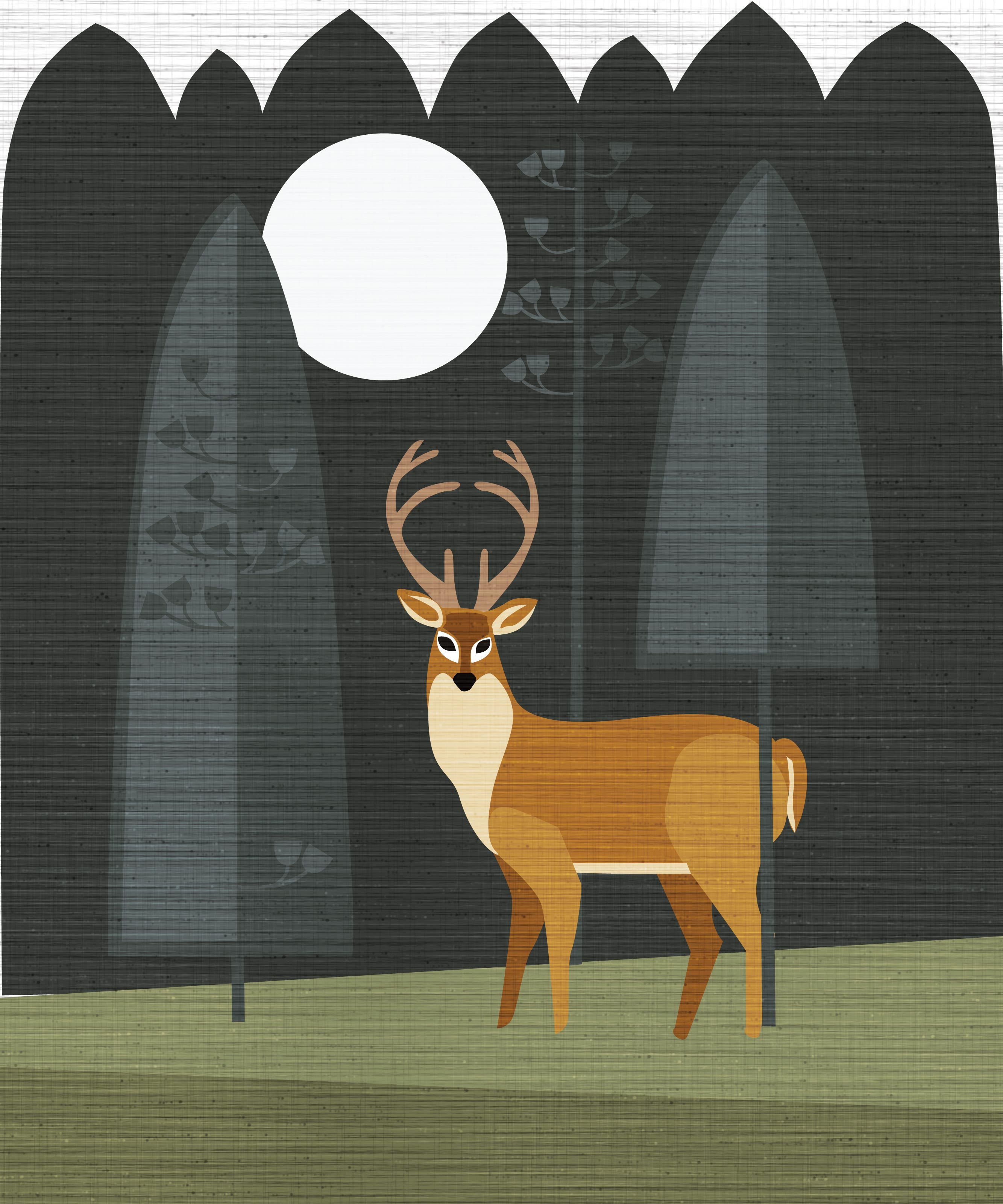 Natural Buck Mural Wallpaper - Murals Your Way