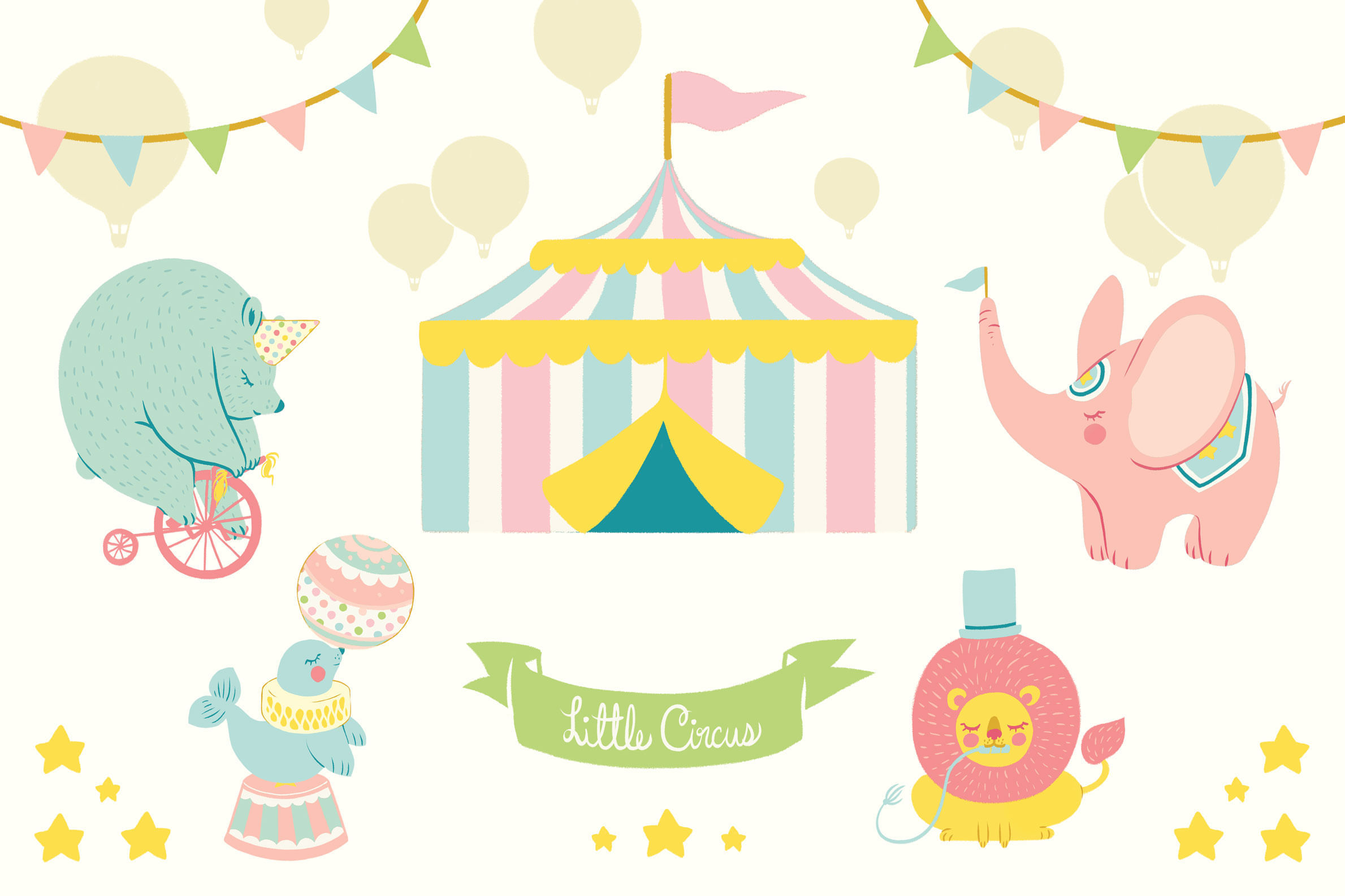 Little Circus Wallpaper Mural - Murals Your Way