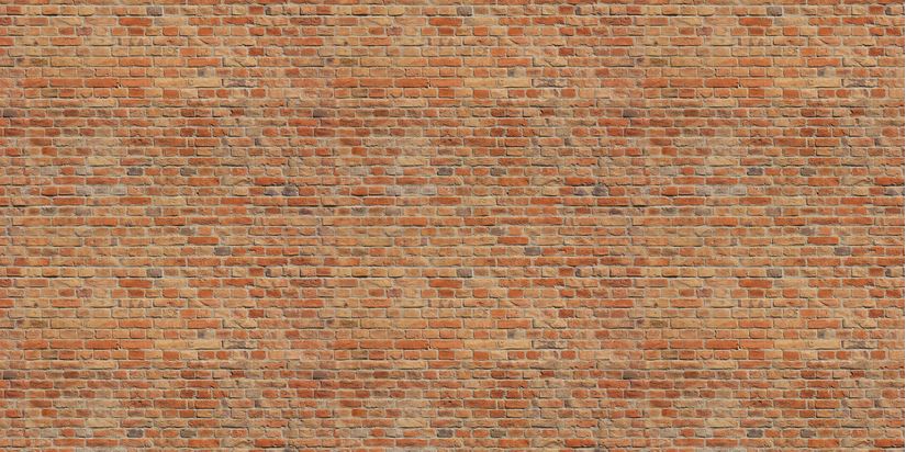 Red Exposed Brick Panoramic Wall Mural - Murals Your Way