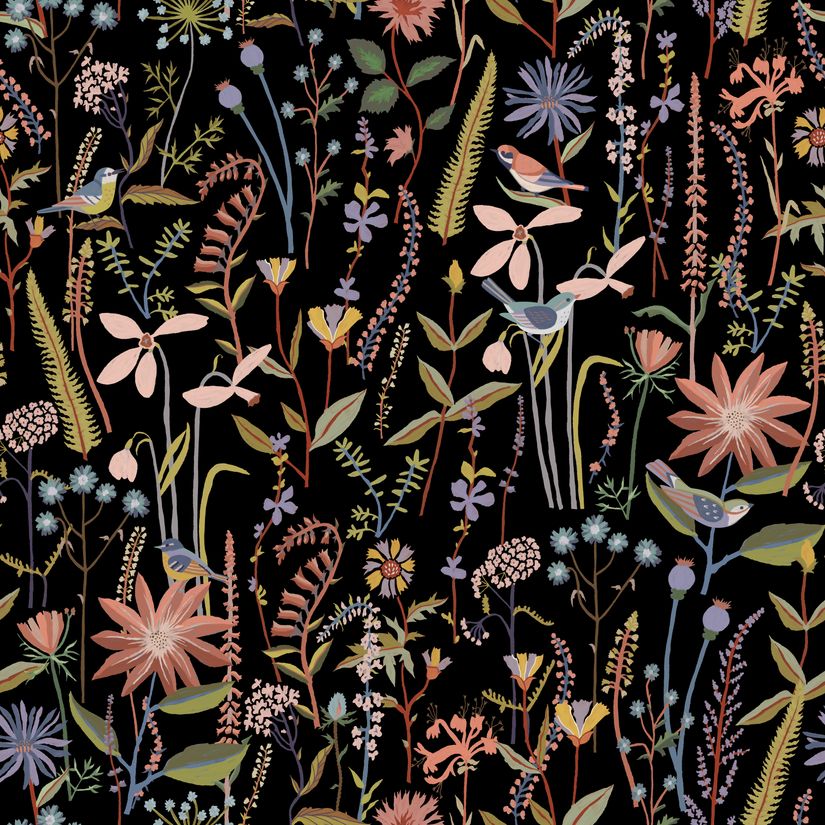 Wildflower Field Pattern 2 Wallpaper - Murals Your Way